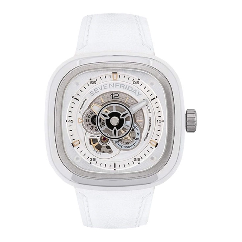 Jual Jam Tangan SEVENFRIDAY P1C/01 Automatic White Leather Strap ...