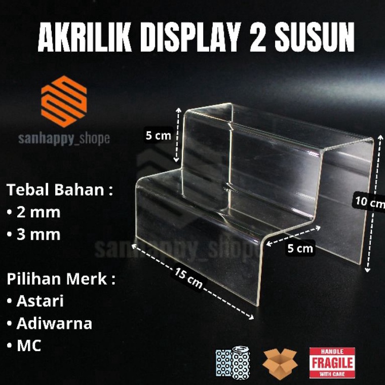 Jual €Icy Akrilik Display 2 Susun/2 Tingkat Parfum Makeup Skincare ...