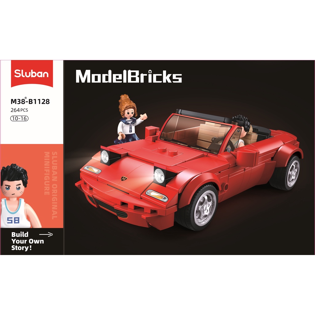 Jual Sluban - Mainan Balok Susun Model Mobil MX5S Sports Car M38-B1128 ...