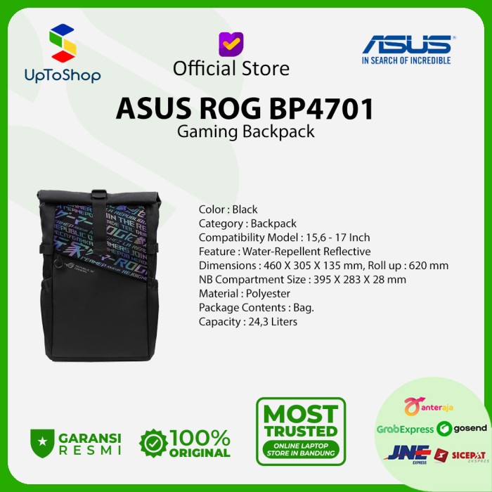 Jual Terlaris Tas Asus Rog Bp4701 Gaming Backpack | Shopee Indonesia