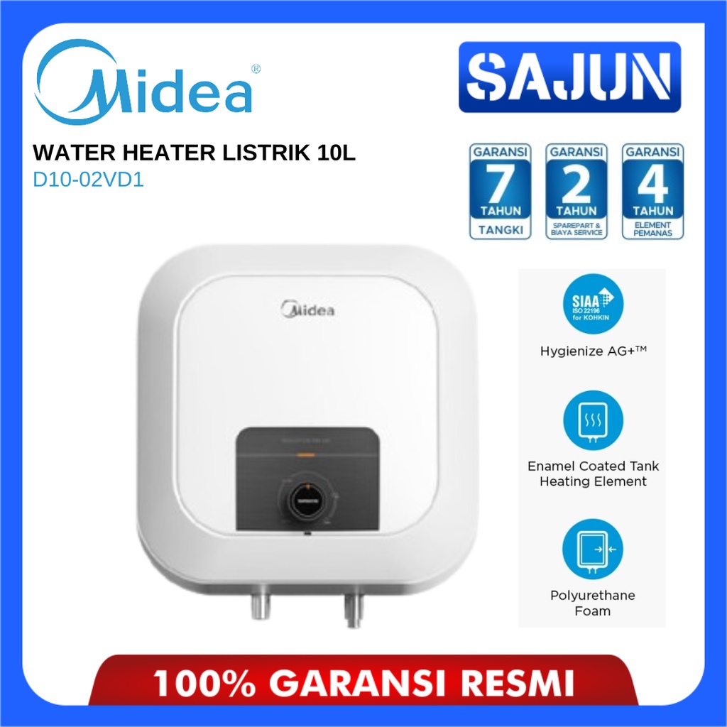 Jual Midea Electric Water Heater 10 Liter D10-02VD1 Pemanas Air Listrik D1002VD1 | Shopee Indonesia