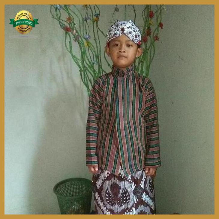 Jual BAJU ADAT TRADISIONAL JAWA SURJAN LURIK ANAK SET BLANGKON & JARIK alvidnita_ | Shopee Indonesia