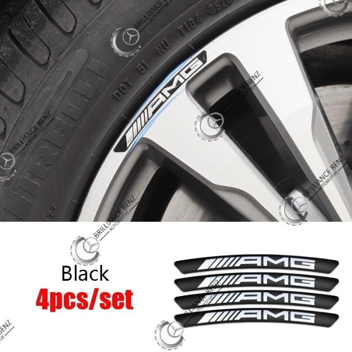 Jual 4Pcs Emblem Alumunium Sticker Velg Amg Brabus Mercedes Wheel Rim ...