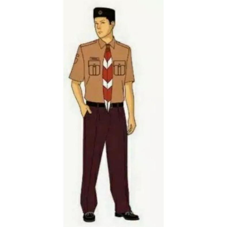 Jual AGY933 CELANA PRAMUKA PANJANG PDH /PEMBINA, guru, PNS BAHAN RAFILO ...