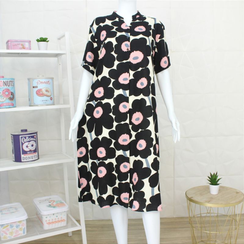Jual Daster Cantik Nagita Bunga/Homedress/Daster friendly Busui/Daster ...