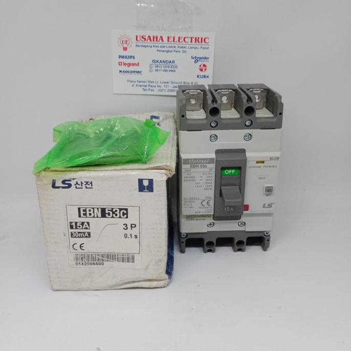Jual Elcb Ls Metasol Ebn 53C 3P 15A 30Ma Original | Shopee Indonesia