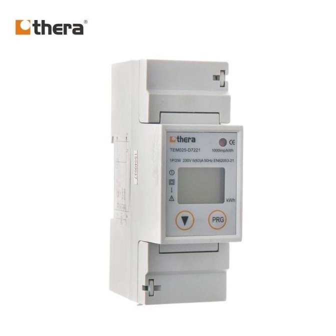 Jual THERA TEM025-D Series, KWH Meter LCD.DIN-Rail 1-Phase RS485/Modbus ...