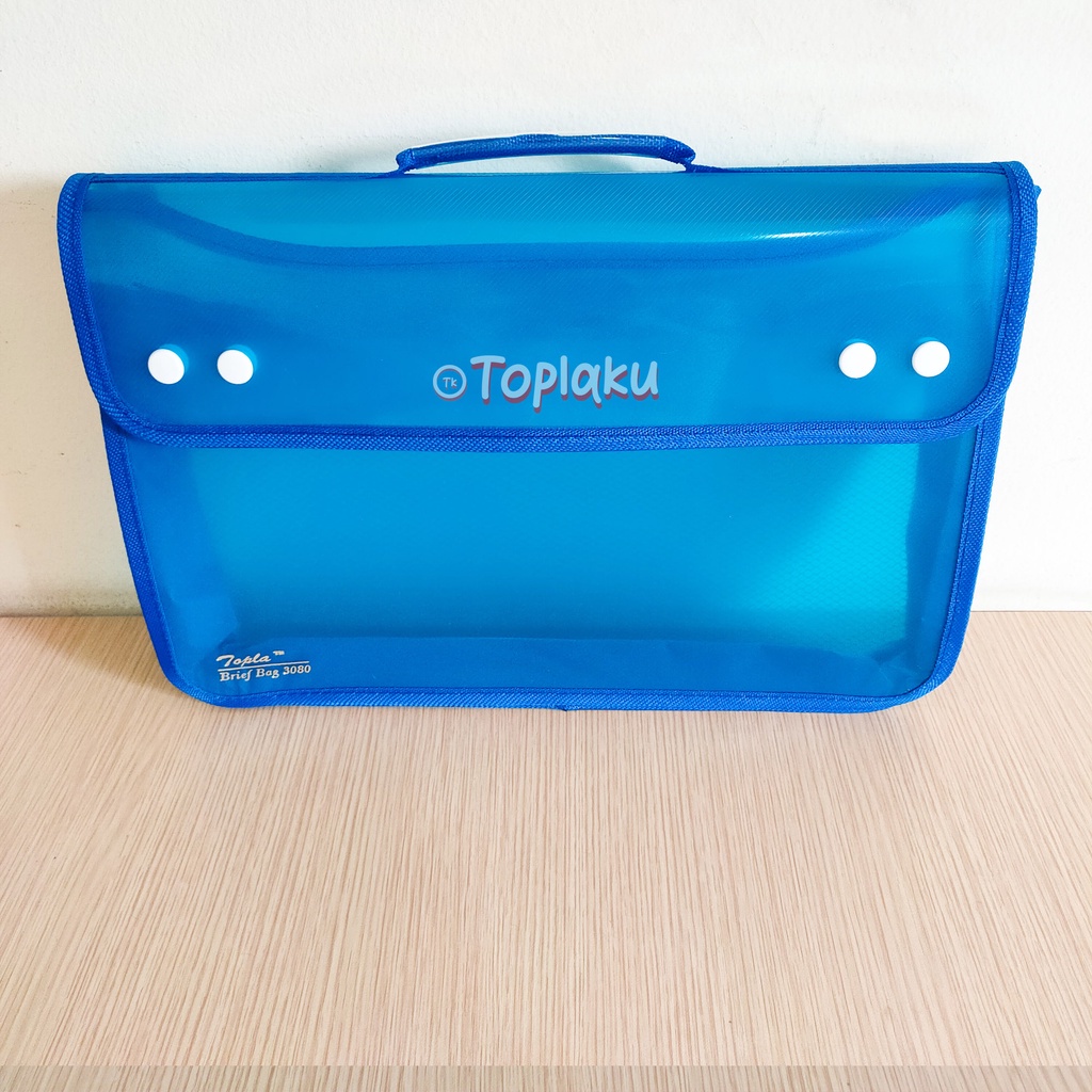 Jual D4E TOPLA ZIPPER SCHOOL BAG MAP TAS DOKUMEN PLASTIK KANCING 4 ...
