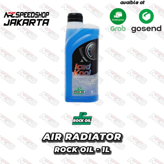 Jual AIR RADIATOR ROCK OIL ICED KOOL 1 LITER ENGINE COOLANT | Shopee ...