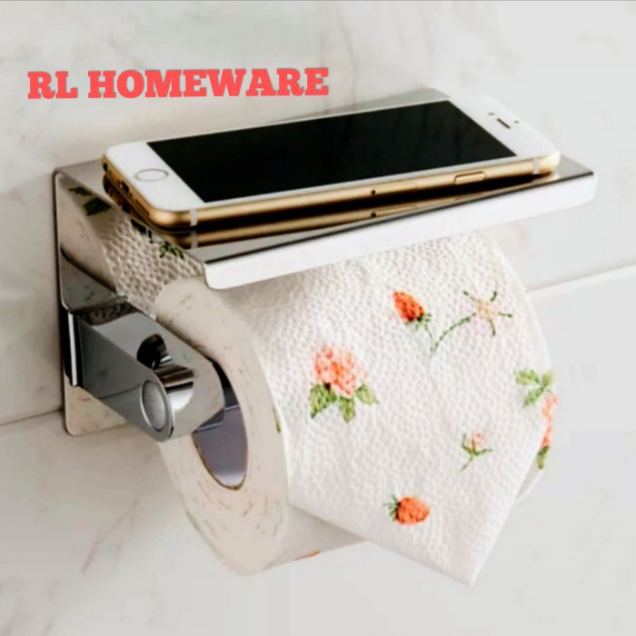 Jual Termurah Tempat Tissue Roll / Kotak Tissue Kamar Mandi Stainless ...