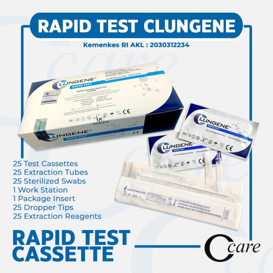 Jual LUNGENE BIRU SWAB ANTIGEN AKL ISI 25 | Shopee Indonesia