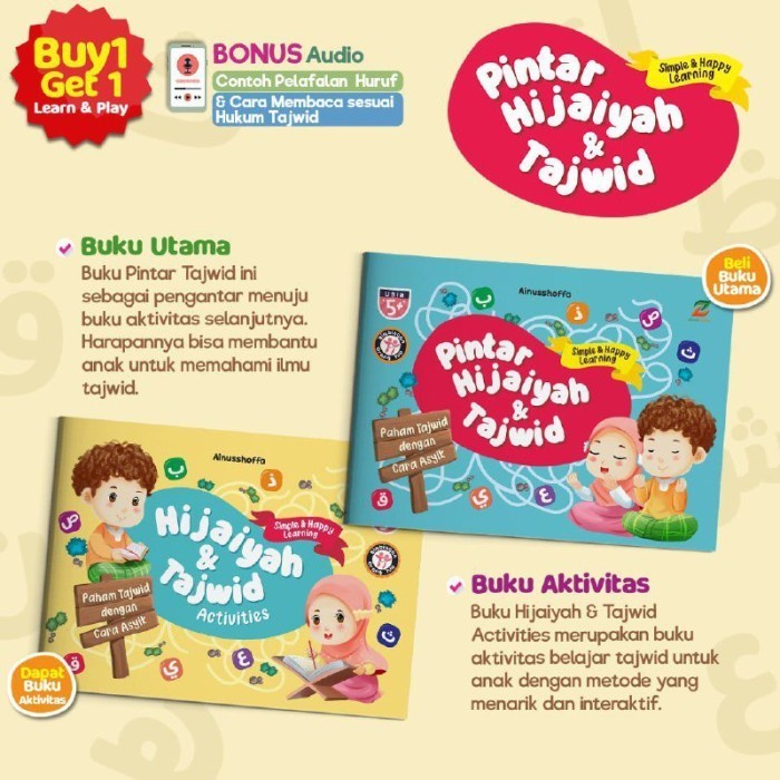 Jual Paket Buku Islami Anak Pintar Hijaiyah & Tajwid Isi 2 Buku ... Jual Paket Buku Islami Anak Pintar Hijaiyah & Tajwid Isi 2 Buku ...
