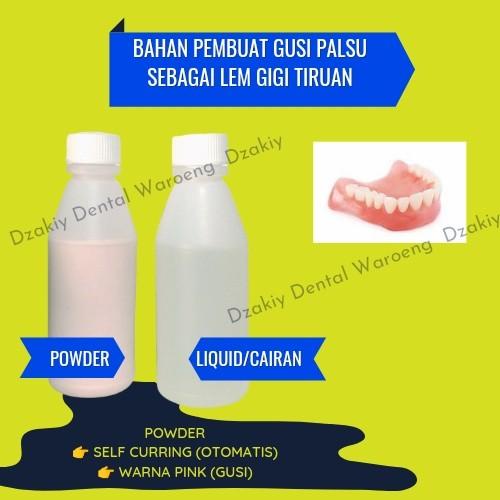 Jual Bahan Powder/Bubuk Dan Liquid/Cairan Untuk Membuat Gigi Palsu (1 ...