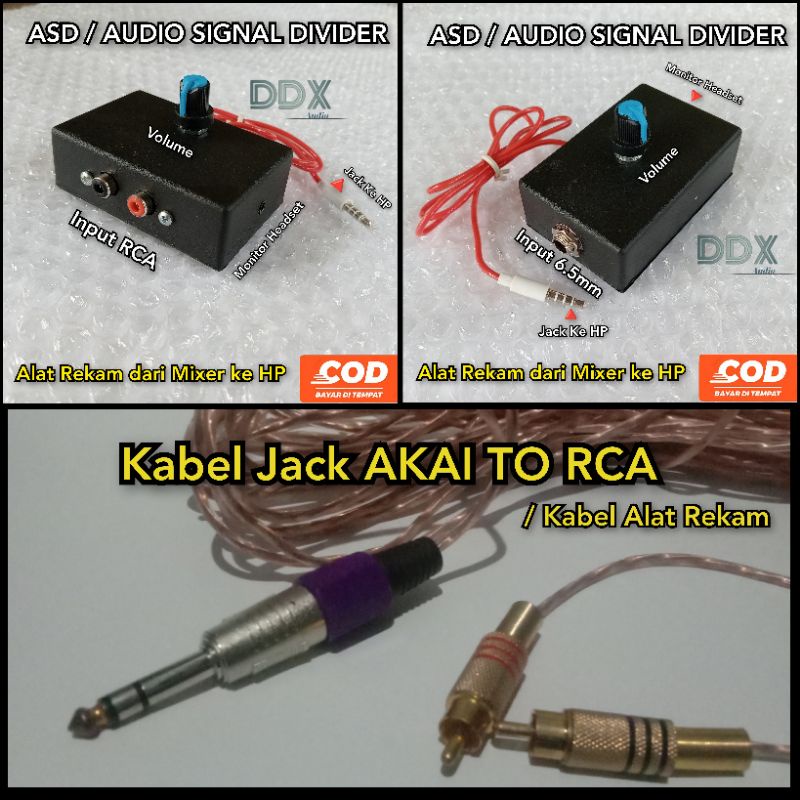 Jual ALAT REKAM MIXER KE HP + KABEL REKAM / KABEL HEAD JACK AKAI TO 2 ...