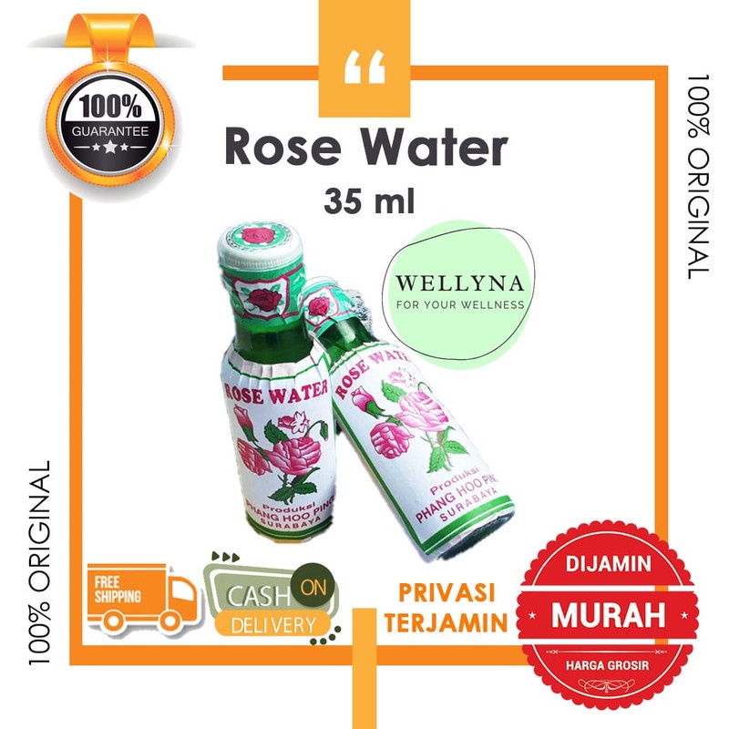 Jual Rose Water (Air Mawar) Produksi Phang Hoo Ping 35 ml | Shopee ...