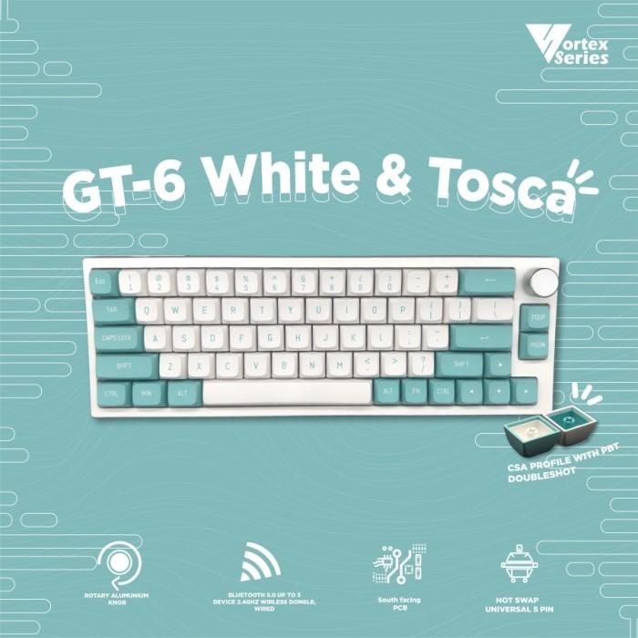 Jual VORTEXSERIES GT6 WHITE & TOSCA WIRELESS MECHANICAL - GAMING ...