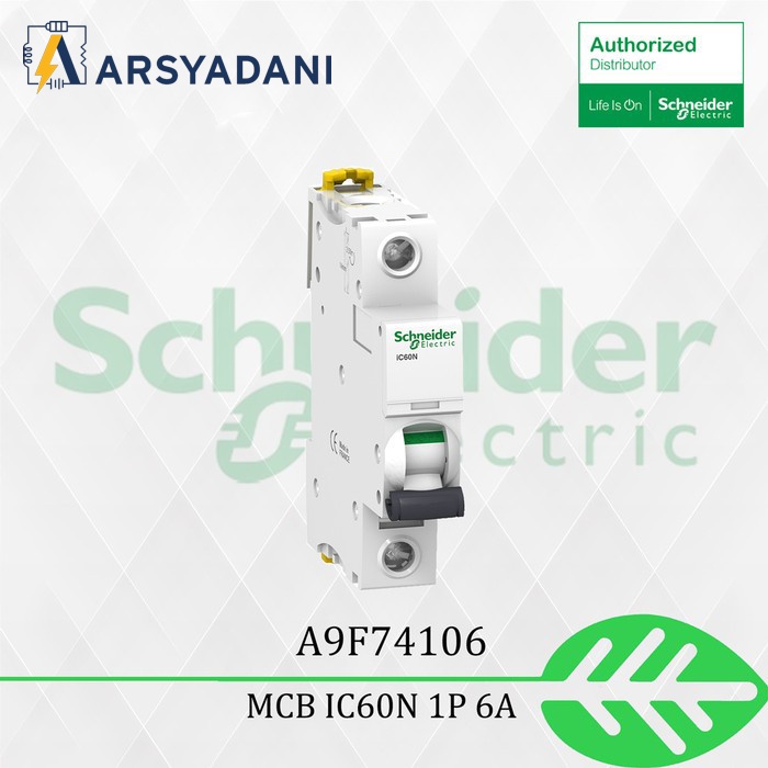 Jual A9F74106 - MCB Schneider IC60N - 1P - 6A - C curve | Shopee Indonesia