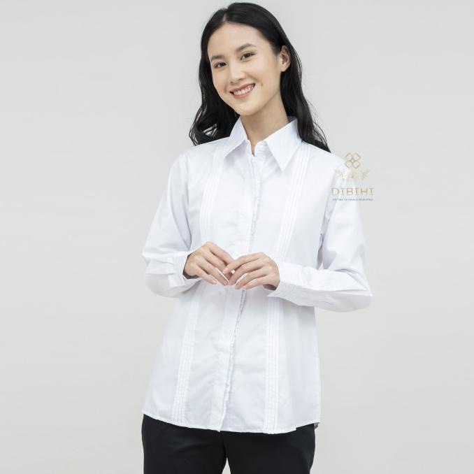 Jual Uniformship Kemeja Putih Formal Wanita Baju Kantor Lengan Panjang Kemeja Kerja Original ...
