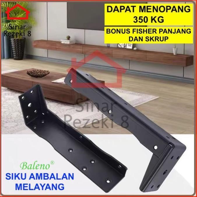 Jual Promo Siku Ambalan Melayang 350 Kg Bracket Dinding Penyangga ...