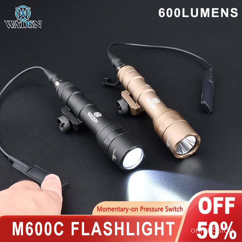 Jual &WADSN Airsoft M600 M600C Tactical Flashlight Surefir Weapon Scout ...