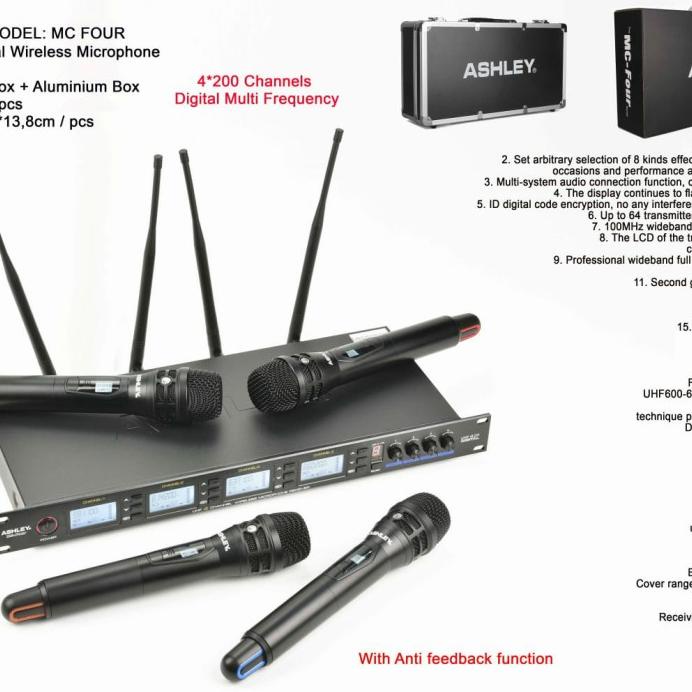 Jual MIC WIRELESS ASHLEY MC FOUR / MCFOUR ORIGINAL ASHLEY 4 MIC ...