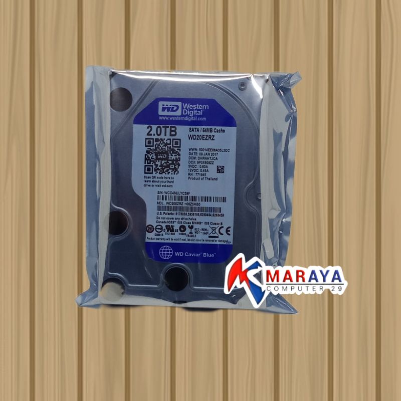 Jual WD BLUE HDD 2TB WD BLUE,HARDISK INTEENAL PC,DVR CCTV-2TB WD BLUE ...