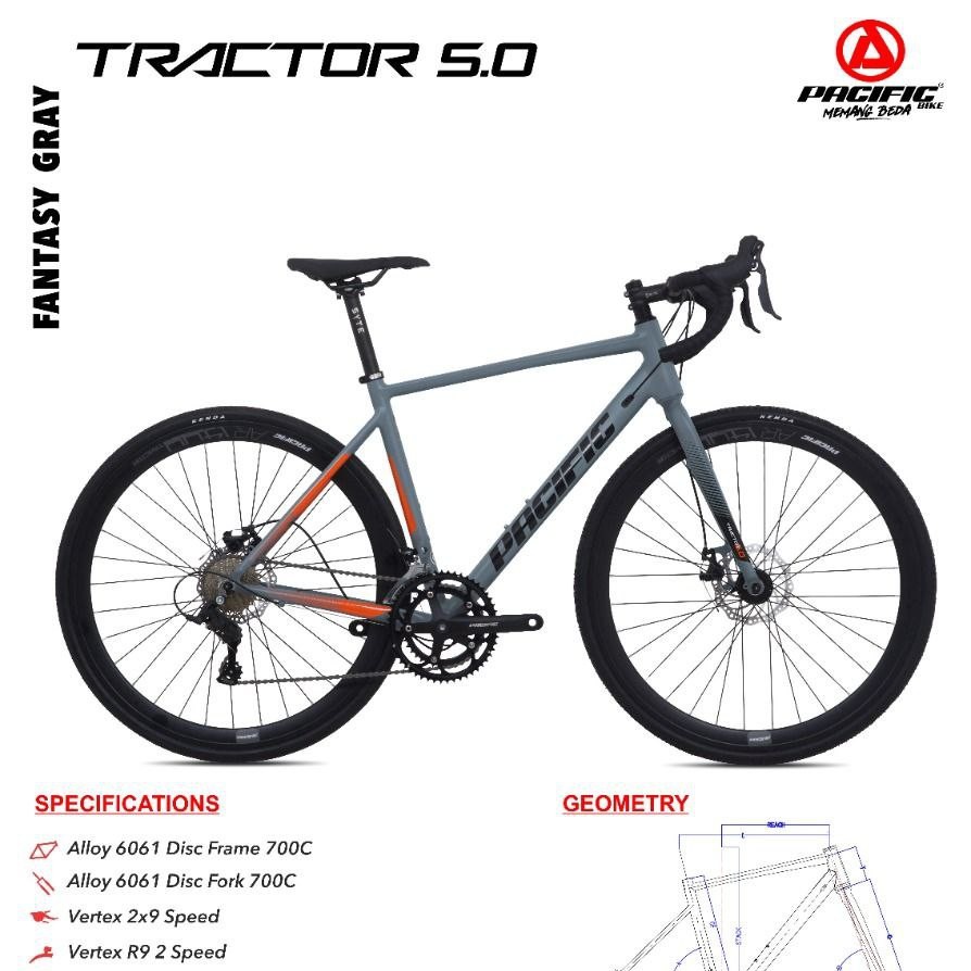 Jual 700C ROAD BIKE PACIFIC TRACTOR 5.0 ALLOY ORIGINAL GARANSI 5 TAHUN ...