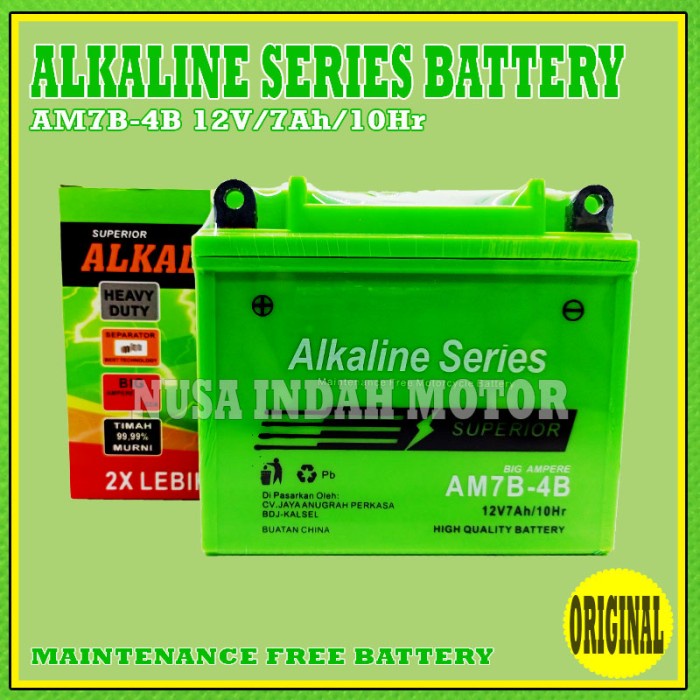 Jual AKI ALKALINE TIGER AM7B-4B 12V/7Ah | Shopee Indonesia
