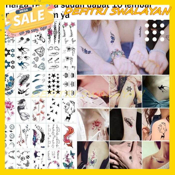 Jual 10 LEMBAR TATO TEMPORER STICKER TATTOO TEMPORARY TATO TULISAN 3D ...