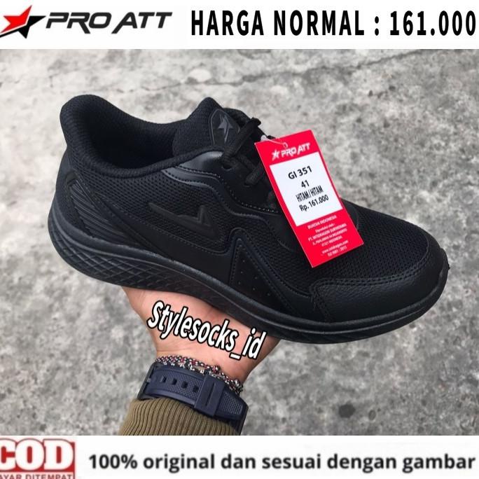 Jual Sepatu Full Black Sepatu Sekolah Hitam Sepatu Pro Att | Shopee ...
