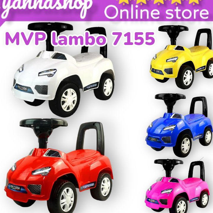 Jual Terkini!! Mainan Mobil dorong pink lambo mpv- mainan mobil duduk ...