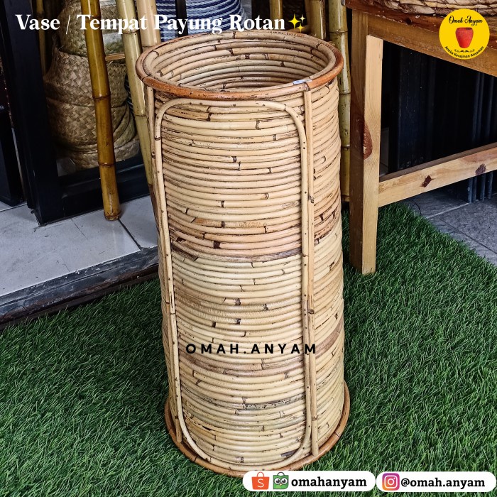 Jual Keranjang Rotan Tempat Payung Rotan Storage Rotan | Shopee Indonesia