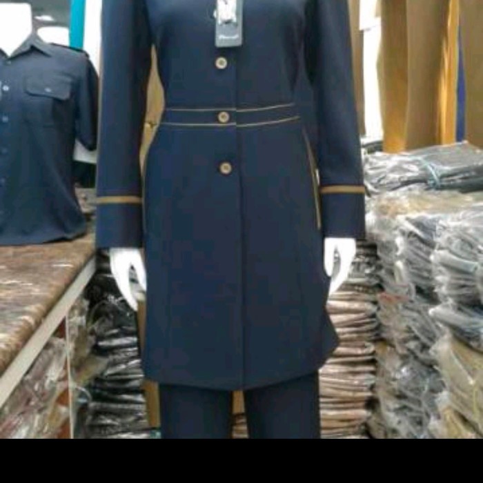 Jual Setelan Baju Seragam Pns Kantor Dinas Pdh Guru Dongker Navy Tunik ...