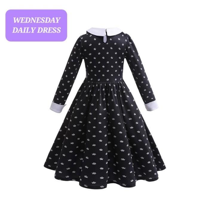 Jual Wednesday Daily Dress Kostum Halloween Anak Addams Family | Shopee ...
