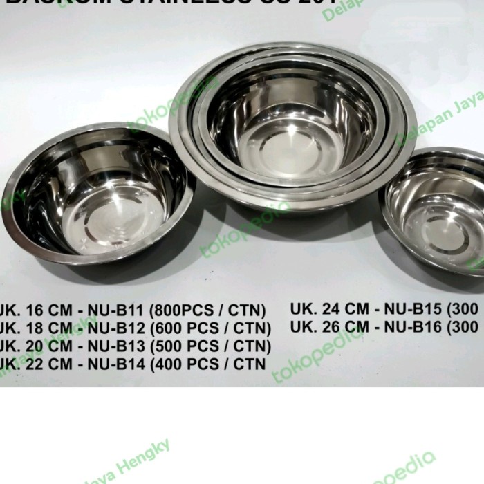 Jual Baskom Air Besar Stainless Food Grade Awet Kuat Tebal Diameter ...