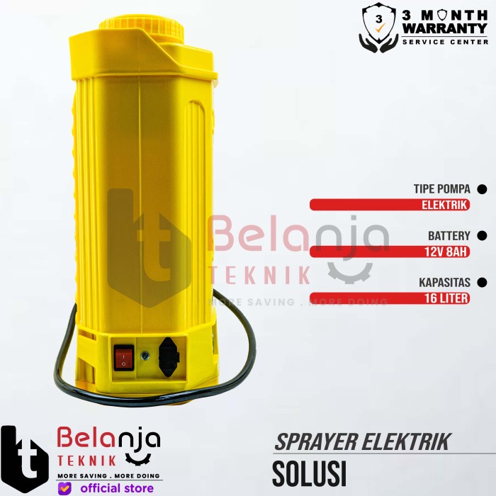 Jual Solusi Alat Semprot Hama Elektrik 16 Liter Knapsack Sprayer 16L ...