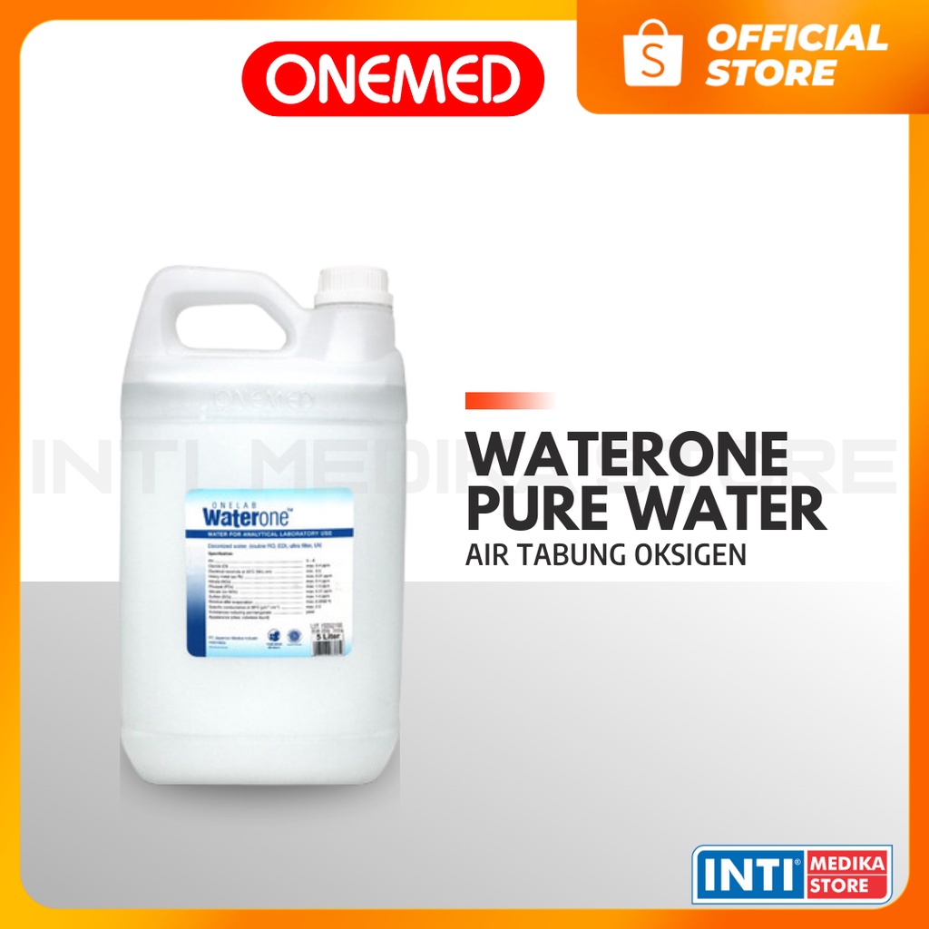 Jual ONEMED - WATERONE 5 Liter | Pure Water | Aquadest | Air Tabung ...
