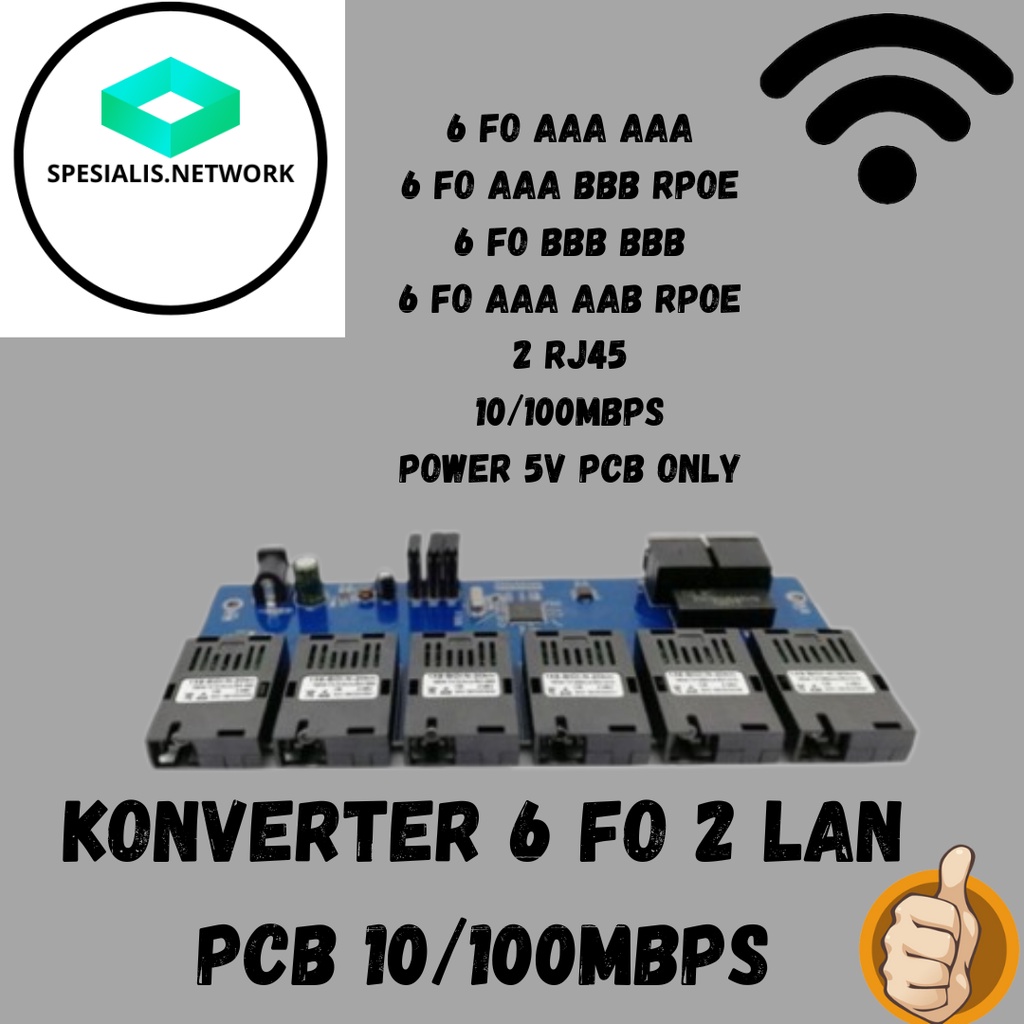 Jual KONVERTER 6 FO 2 LAN PCB | Shopee Indonesia