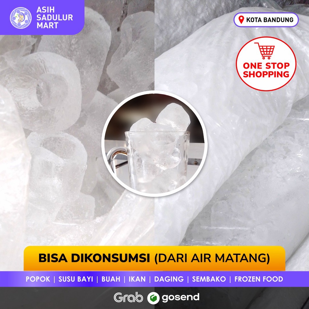 Jual Es Batu Kristal / Ice Cube 1kg Promo Bandung | Shopee Indonesia