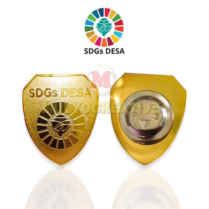 Jual Pin SDGs Dada Logam Kuningan Magnet Bros SDGs Desa Kemendesa ...