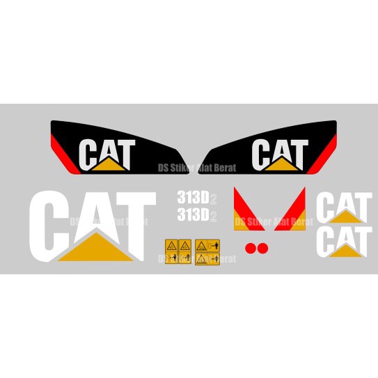 Jual Cutting Sticker Alat Berat Stiker Excavator Cat Caterpillar 313D2 ...