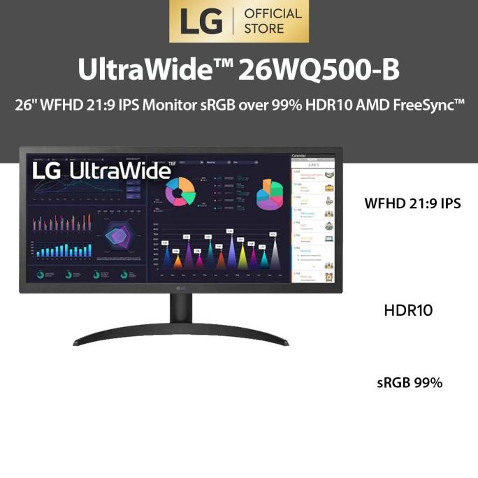 Jual Lg Ultrawide 26Wq500-B 26" Wfhd 21:9 Ips Monitor With Srgb Over 99 ...