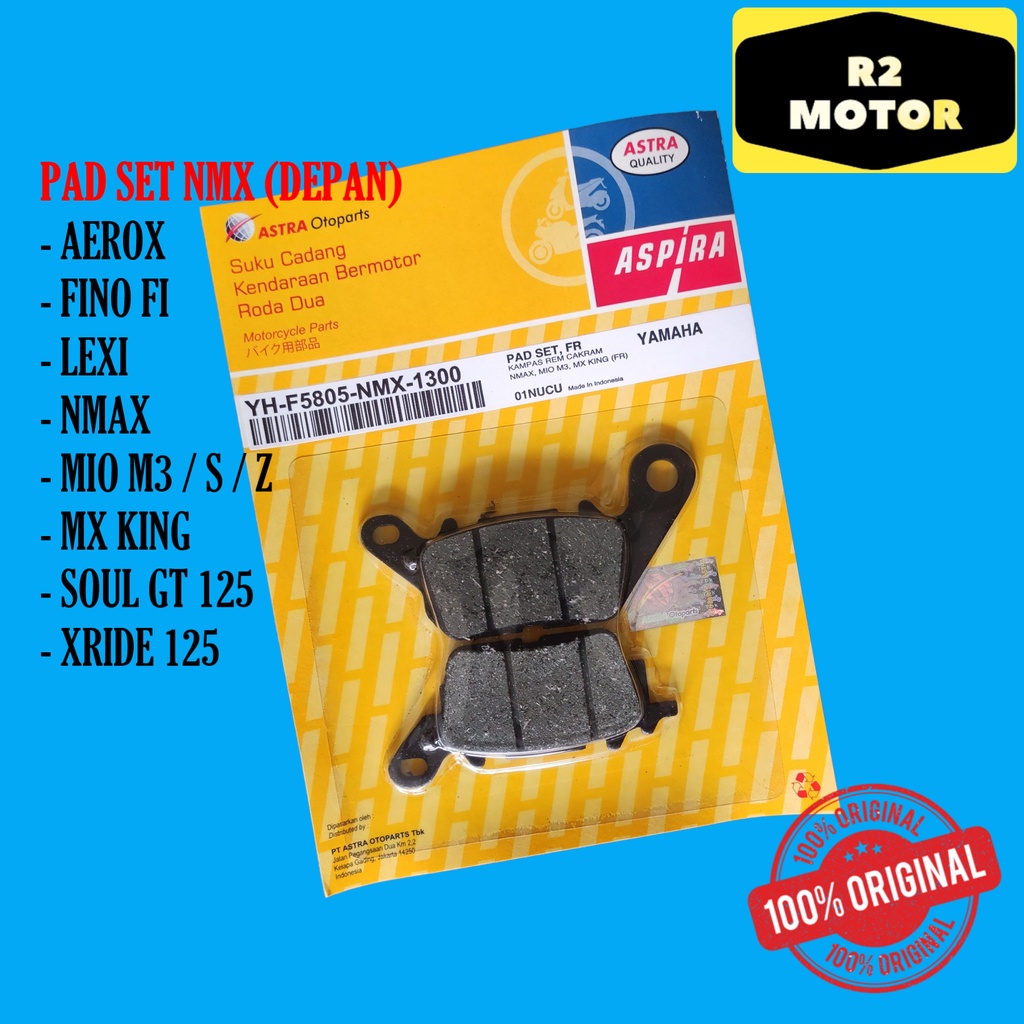 Jual KAMPAS REM CAKRAM PAD SET DEPAN NMX AEROX LEXI FINO NMAX MIO M3 S ...