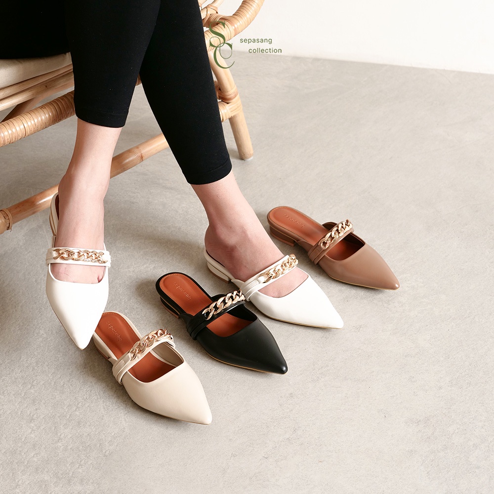 Jual Sepasang Collection Nancy Mules Wanita Heels Hak 3cm | Shopee ...