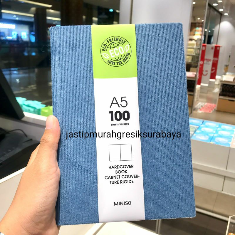 Jual A5 HARDCOVER BLANK BOOK MINISO 100 SHEET BUKU HARCOVER MINISO BUKU ...