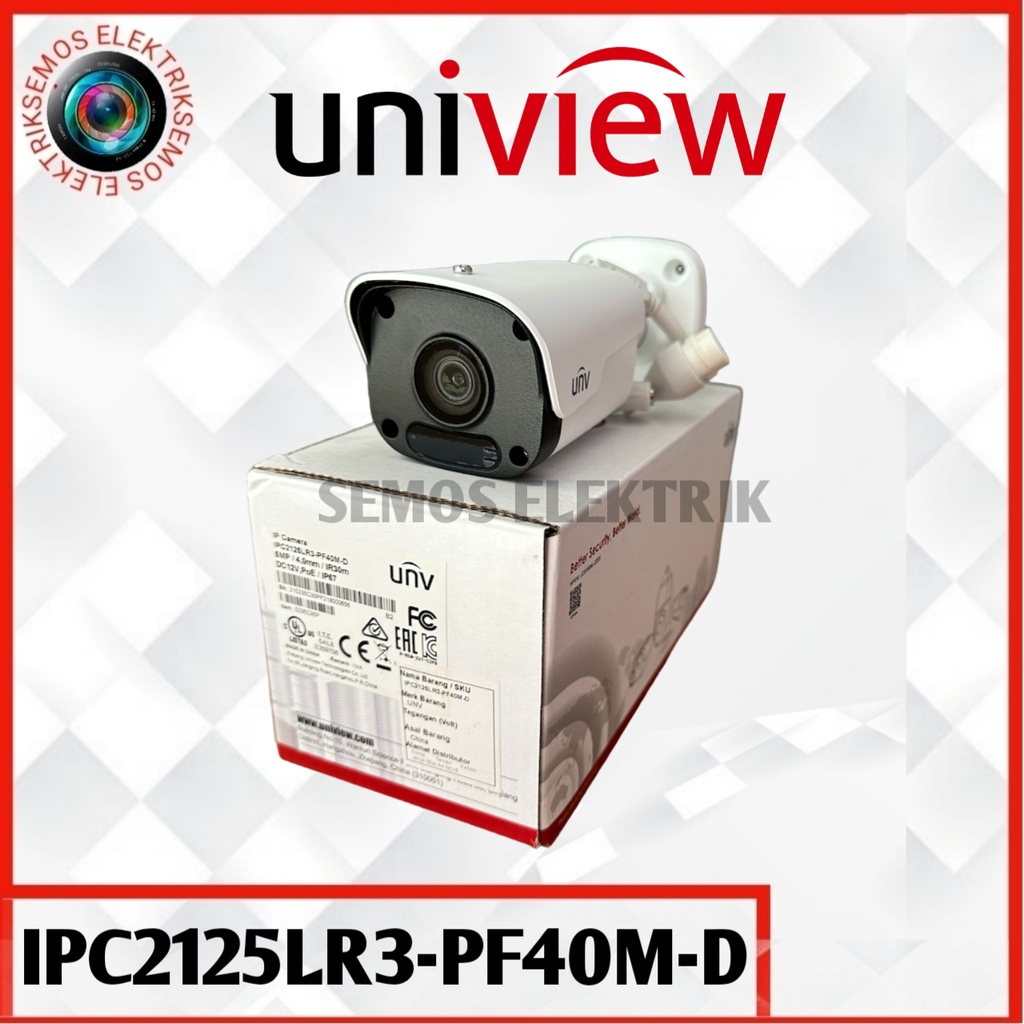 Jual IP Camera Uniview 5MP IPC2125LR3-PF40M-D IP Camera PoE Outdoor Smart IR | Shopee Indonesia