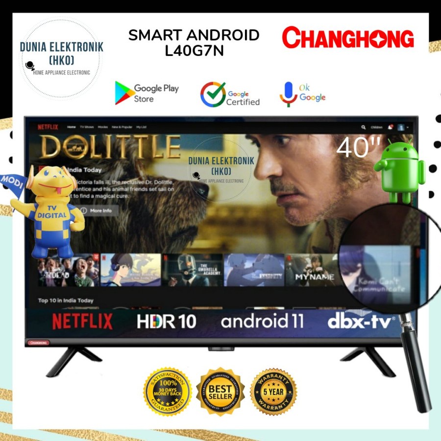 Jual CHANGHONG L40G7N SMART TV 40 INCH ANDROID TV FHD HDR | changhong 40g7n | Shopee Indonesia