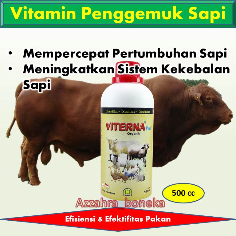 Jual Vitamin Penggemuk Ternak Sapi 500cc / Penambah Nafsu Makan Sapi ...