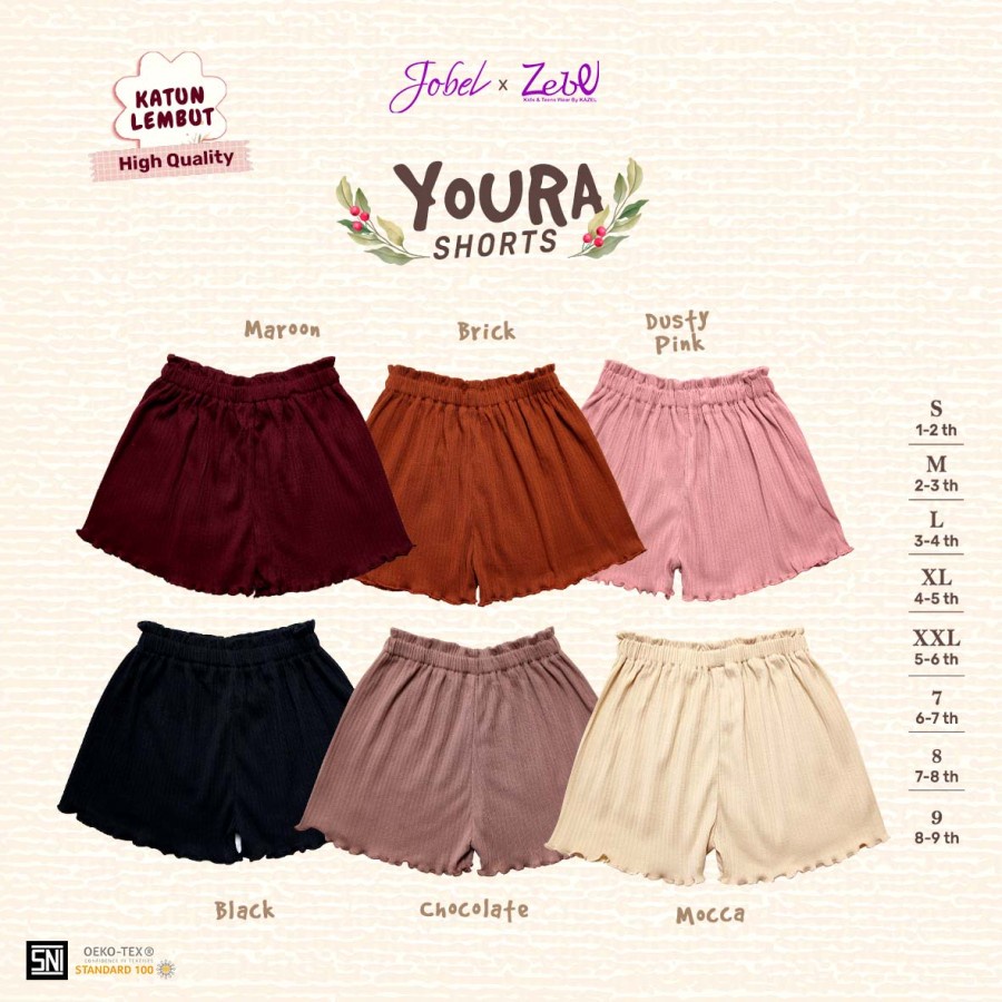 Jual KAZEL Jobel Zebe Youra Shorts Girl (1 Pcs) 1-9 Tahun | Shopee Indonesia