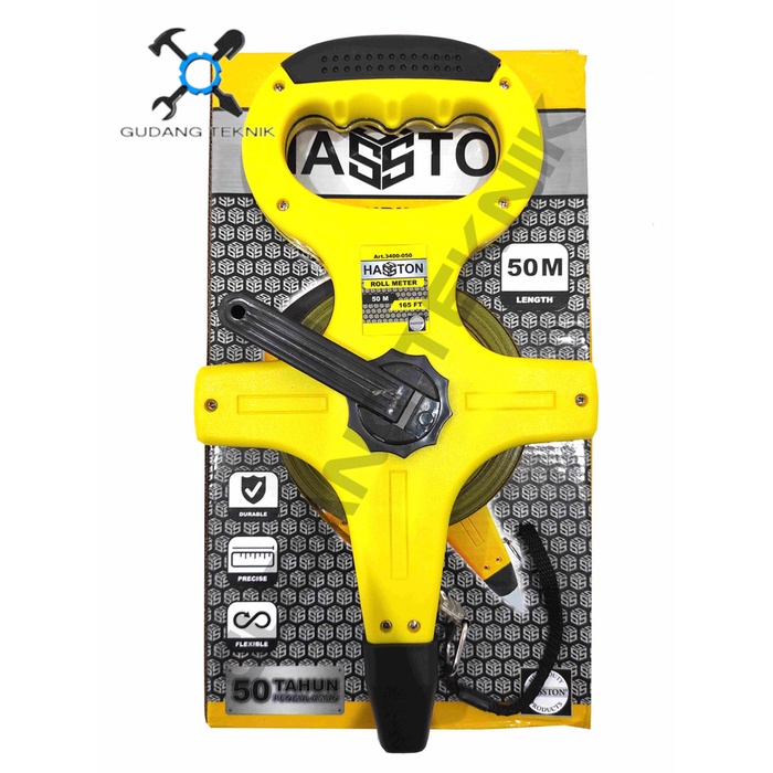 Jual Meteran Tancep Roll Panjang 50 Meter 3400-050 HASSTON PROHEX ...